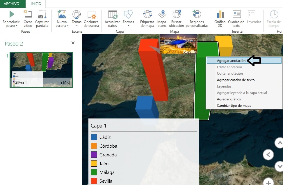Mapas 3D en Microsoft Excel: PowerMap